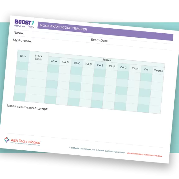 BOOST Mock Exam Score Tracker | ABA Technologies